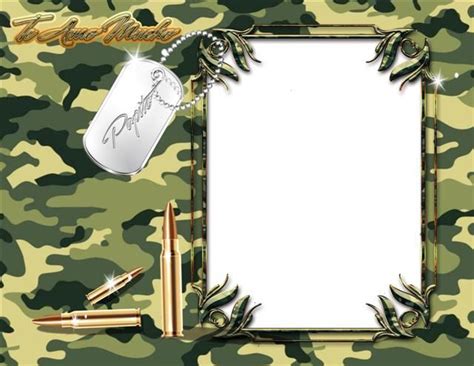 Este Es Un Marco Digital Para Fotos Con Motivo Militar El Cual Puedes