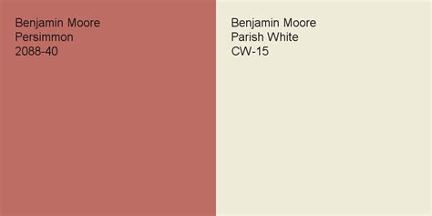 Benjamin Moore Persimmon Vs Benjamin Moore Parish White Comparison