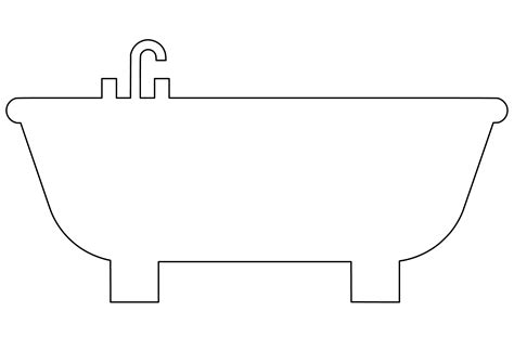 Shape Of Bathtub Free Printable Papercraft Templates