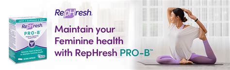 Rephresh Pro B Probiotic Feminine Supplement Balances Yeast And