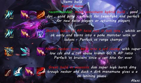 I Made A Kaisa Build Guide For Split 2 R Adcmains