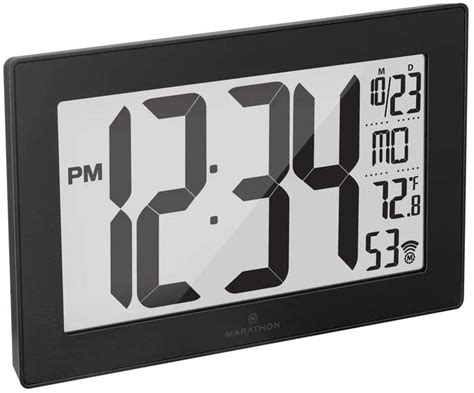 Marathon Clock Atomic Self Setting Self Adjusting Wall With Stand And 8