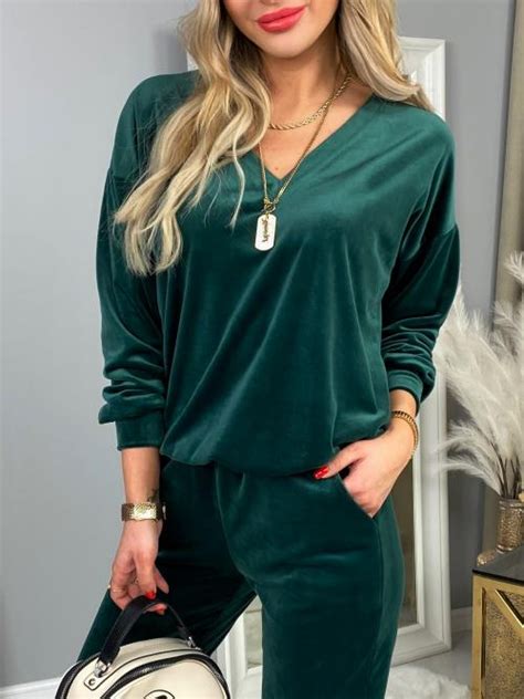 Dres Candy Butelkowa Zieleń Tunic Tops Womens Top Long Sleeve Blouse