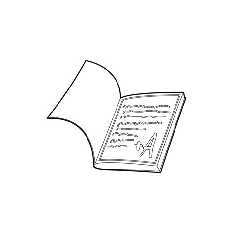 School Diary Icon Outline Style 14465477 Vector Art At Vecteezy