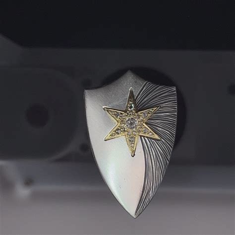 Sam Lafford Unisex Yellow Gold Aegis Diamond Comet Shield Brooch By