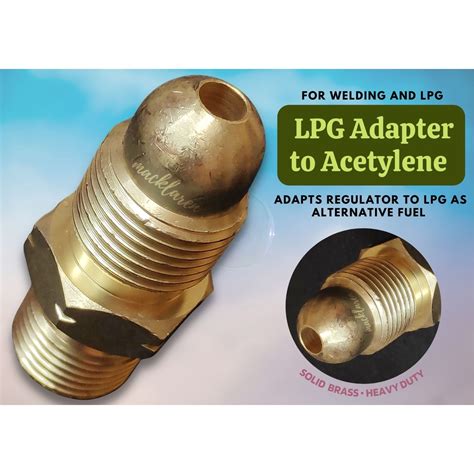 Lpg Adapter To Acetylene Adaptor Fitting For Cutting And Welding Outfit