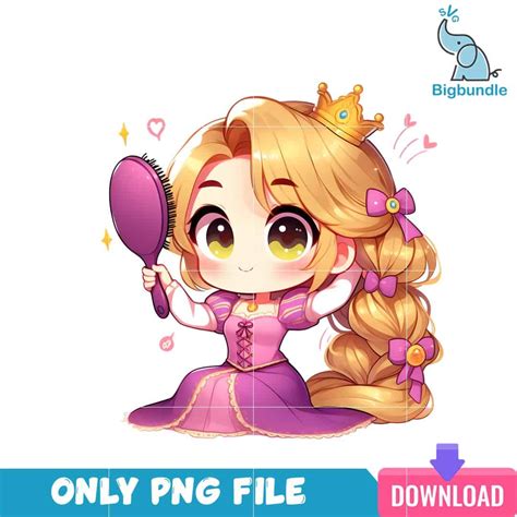 Rapunzel Disney Princess Chibi Png Bigbundlesvg