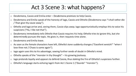 Othello Summary Quotes A Level Literature 11 Othello Act 4