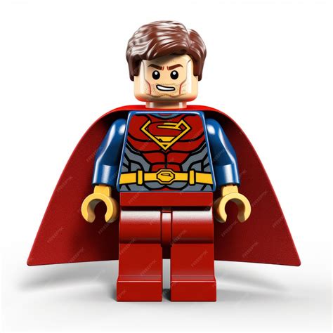 Premium Photo Realistic Lego Superman With Shirt And Cape Stylized