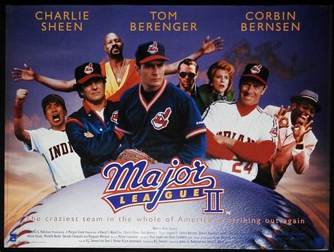 Major League Ii Original British Quad Movie Poster Charlie Sheen Tom