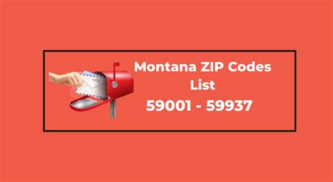Montana Zip Codes Map