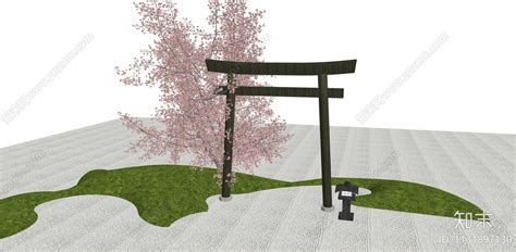 桃花树su模型下载【id1131897130】知末su模型网