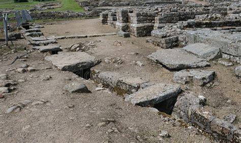 Vindolanda Hexham Northumberland Uk June 2024 Fort Excavated Walls