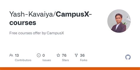 Github Yash Kavaiyacampusx Courses Free Courses Offer By Campusx