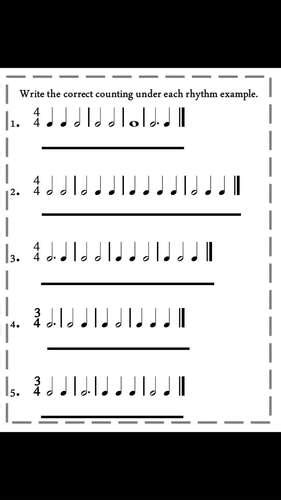 Rhythm Counting Worksheet By Faithfully Musical Tpt Rhythm Counting Worksheet By Faithfully Musical Tpt