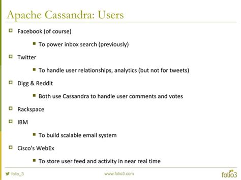 Nosql Database Apache Cassandra Ppt