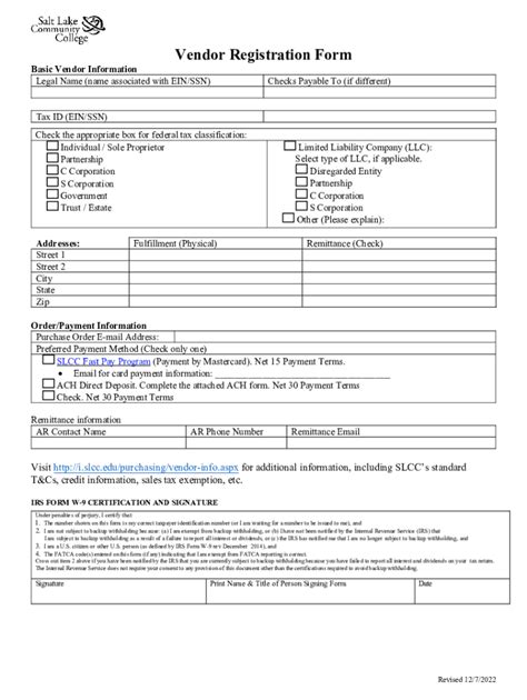 Fillable Online New Vendor Request Form Fill Out And Sign Online Fax