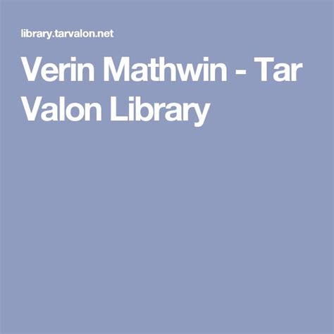 Verin Mathwin Tar Valon Library