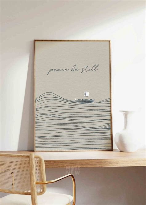 Peace Be Still Digital Download Jesus Bible Art Be Still And Know