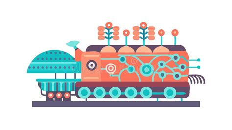 Fish Processing Industrial Machine Seafood Factory Vector Design