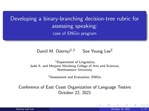 Pdf Developing A Binary Branching Decision Tree Rubric For Assessing