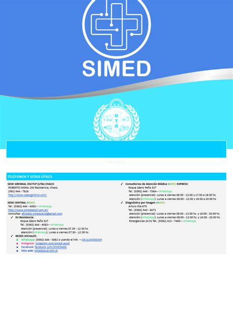 Simed Osctcp Uta Cartilla Médica Pdf Hospital Salud Mental
