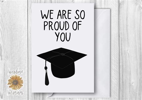 We Are So Proud Of You Graduation Card Graduation Card Etsy