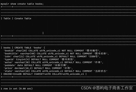 创建图书表book，保存图书的信息，要求使用innodb引擎存储 sql创建一个图书表book csdn博客