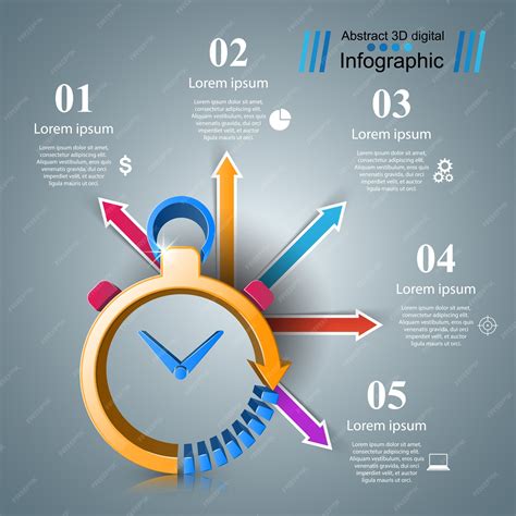 Premium Vector Clock Infographic