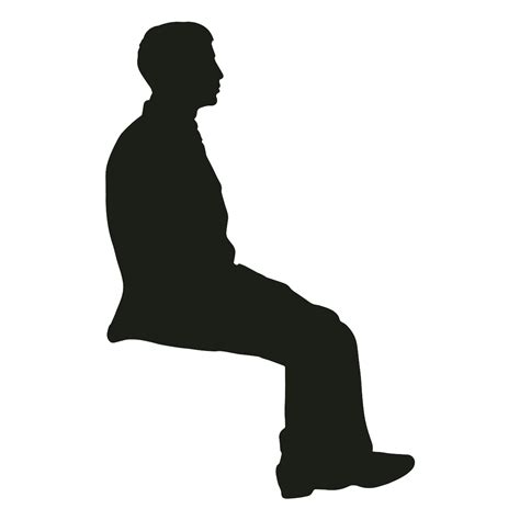 Sitting Silhouette Of A Person Evocative Minimalist Art