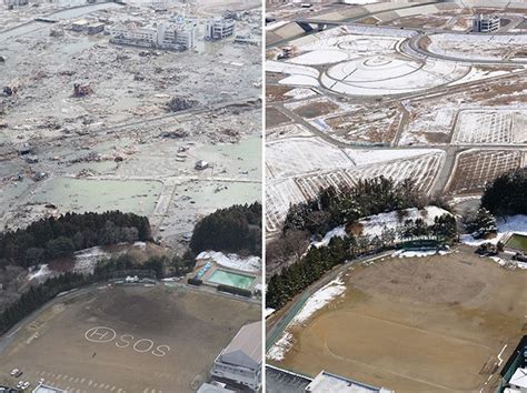 Now And Then Photos Show Rebuilding Since 311 Disaster The Asahi