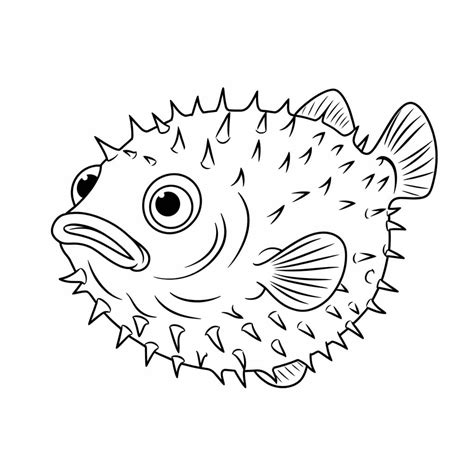 Riba Napuhač Morske životinje Bojanje Coloringlib