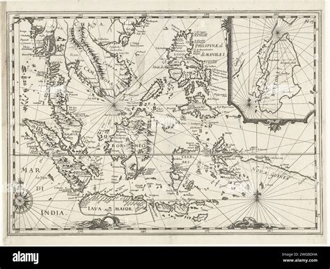 Map Of East Indies 1616 1646 Print Map Of The East Indies 1616 At