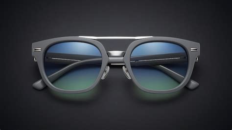 A Front View Modern Optical Sunglasses On The Grey Premium Ai