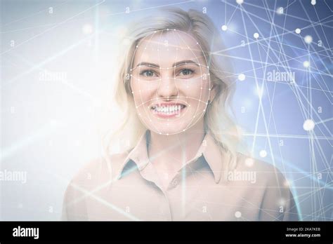 Biometric Verification Of A Modern Young Woman The Concept Of A New Technology Of Face