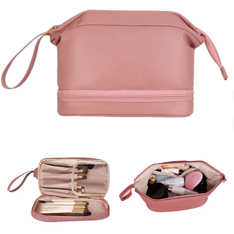 Large Makeup Bag Double Layer Cosmetic Bag Travel Makeup Bag The
