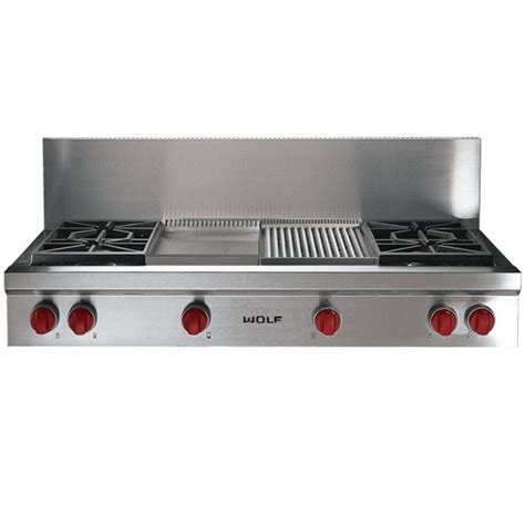 Wolf 48 Sealed Burner Rangetop Nfm Flat Top Stove Kitchen Applicances Wolf Cooktop