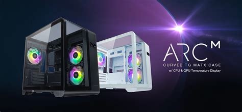 Tecware Arc M Argb Curve Tg Mtax Case With Cpu And Gpu Temperatur Display