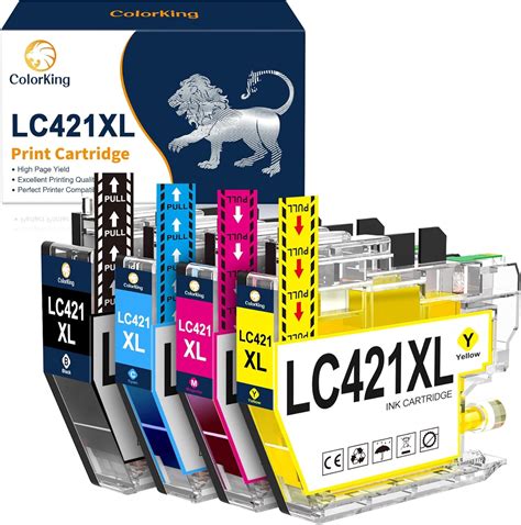 Colorking Lc421xl Lc 421xlval Tintenpatronen Kompatibel Für Brother