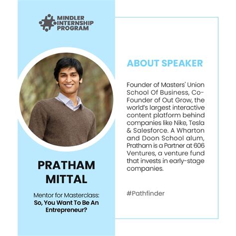 Mindler On Linkedin Mindlerinternshipprogram Knowyourspeakers Masterclasses Expertsessions