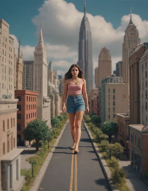 Giantess Girl In A Shrunken City By Dengts On Deviantart