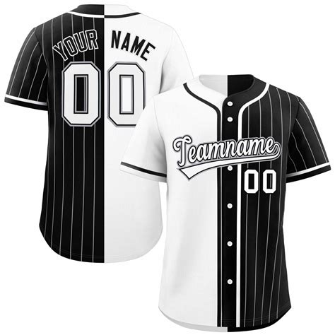 Custom Pinstripe Baseball Jersey With Split Design