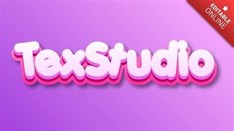 TexStudio | Pink 3D | Text Effect Generator