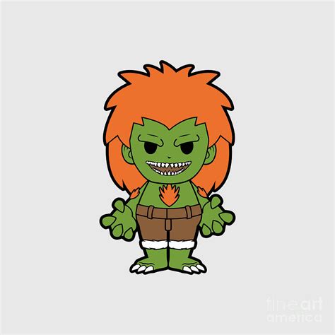 Blanka Chibi Drawing By Kimberly A Gibbs Fine Art America