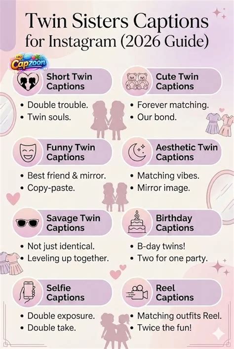 Twin Sisters Captions For Instagram Cute Aesthetic And Viral 2026
