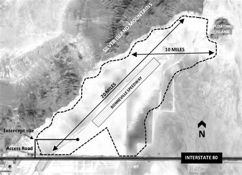 Topography Map On Bonneville Salt Flats