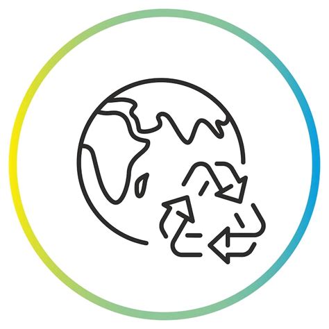 Premium Vector Earth Continuous Recycling Icon
