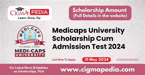 Medicaps University Scholarship Cum Admission Test 2024 Last Date