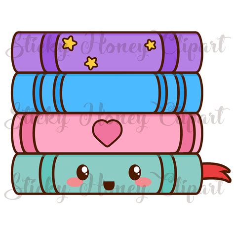 Book Clipart Kawaii Book Clipart Cute Book Icons Kawaii Etsy My Xxx Hot Girl