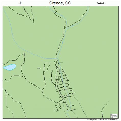 Creede Colorado Street Map 0817980